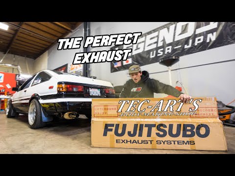 Building INITIAL D STYLE AE86 Ep. 3 | Tec-Arts Exhaust Install *THE PERFECT EXHAUST*