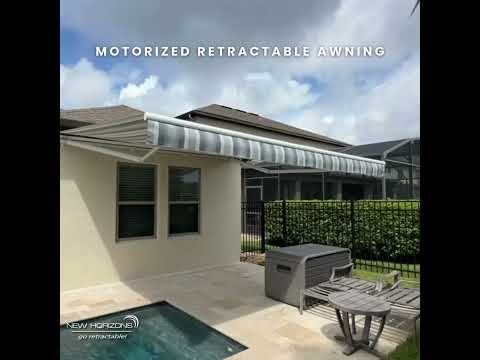 Shade at the Touch of a Button with Motorized Retractable Awnings!