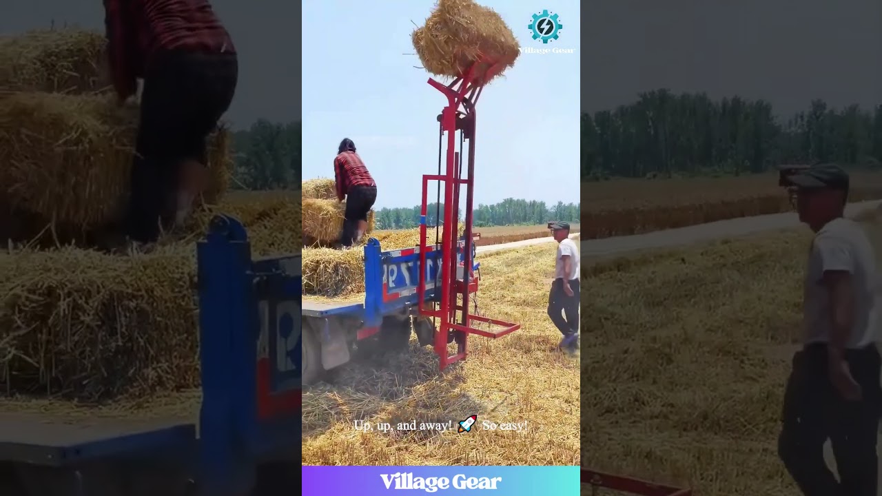 This Mini Hay Elevator is a Farmer's Best Friend!💪 So SMART! #farmlife #gadgets #invention #farming