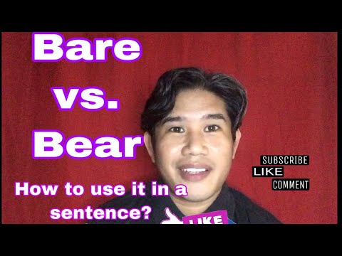 #AlexSyVlog Bare vs. Bear How to use it in a sentences?