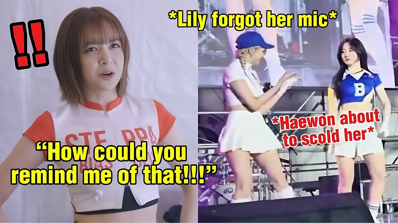 NMIXX LILY about to throw hands at JYP staffs for reminding her iconic mistake last year