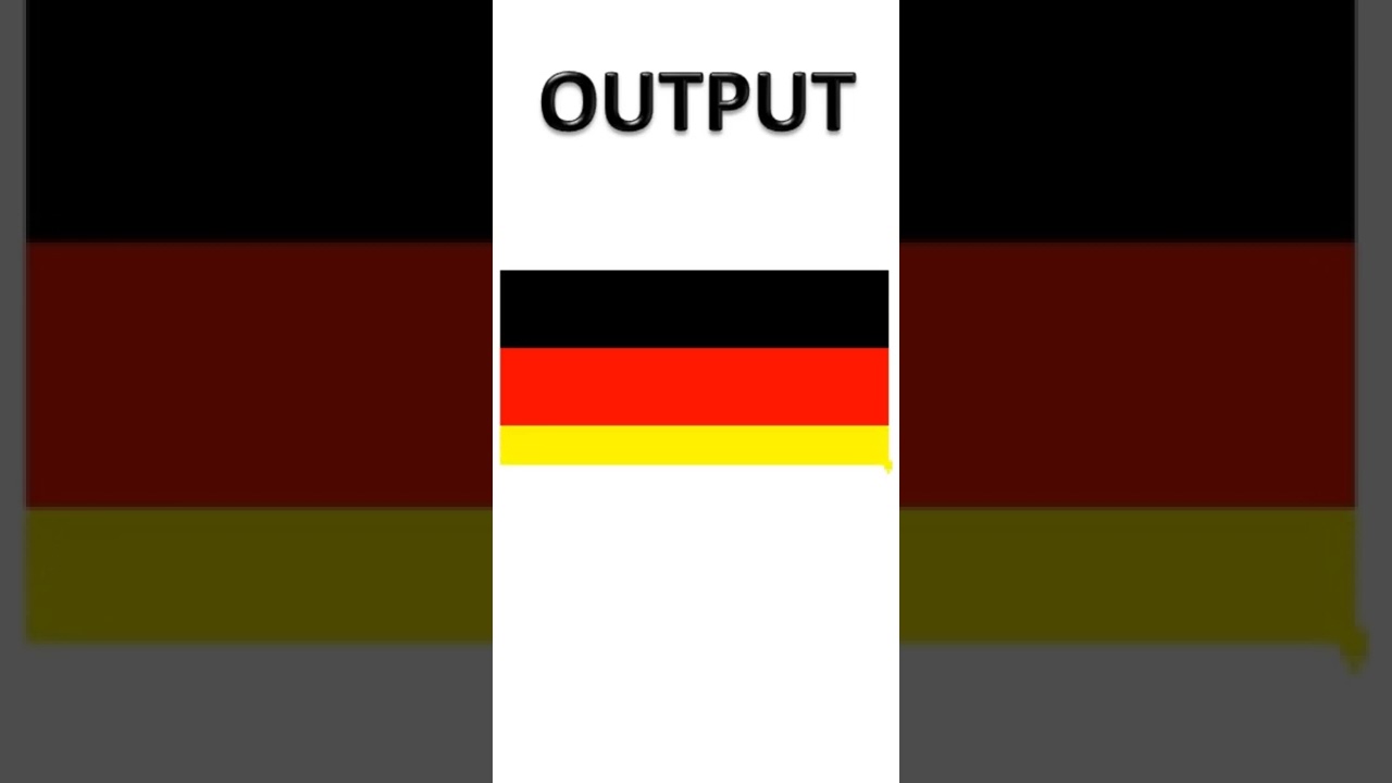 Germany Flag using python | How to create Germany Flag using Python | World of Python #shorts