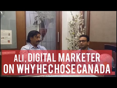 Ali,Digital marketer, our Canada visa got client with Manoj Palwe
