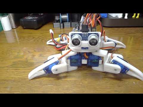 Arduino controlled 2-joint 8-servo 4-legged Walking Robot by Arduino controlled 2-joint 8-servo 4-legged Walking Robot by