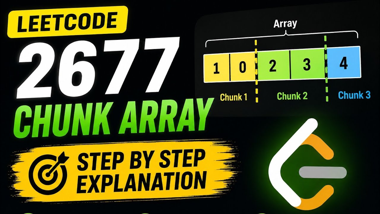 Chunk Array | Leetcode - 2677  | JavaScript Interview Question | JavaScript Chunk Array #javascript