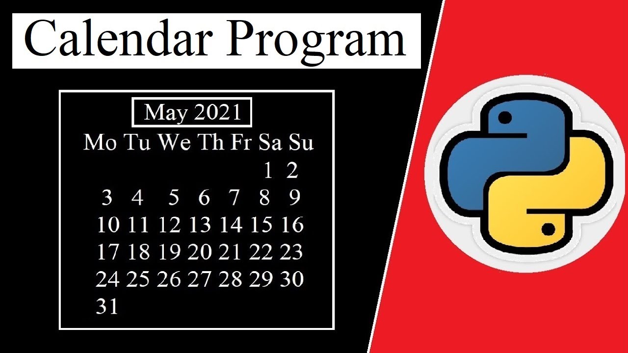 How to Print any Calendar using Python | Calendar Program in Python | python programming tutorials