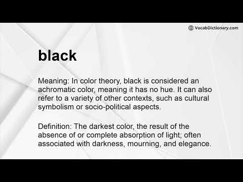 black Meaning