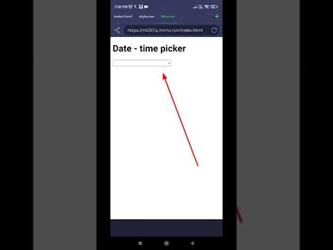 Date picker input tag HTML Tip-11