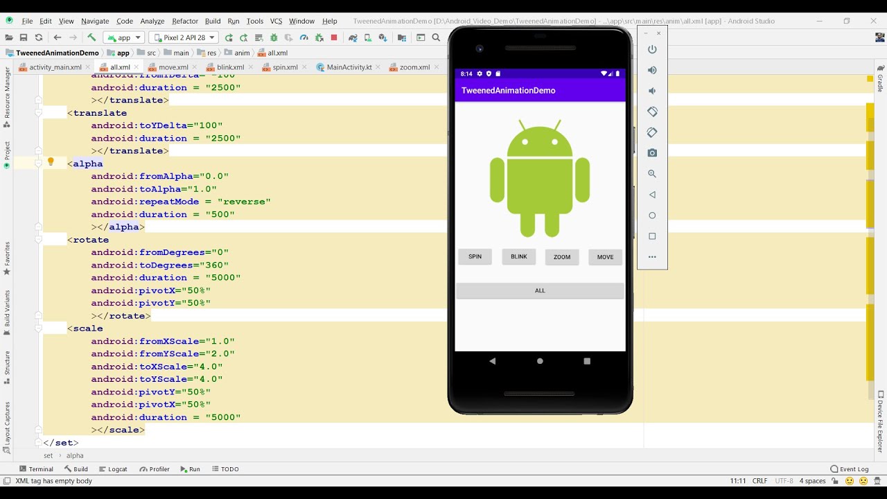 Tweened Animation - Android Kotlin