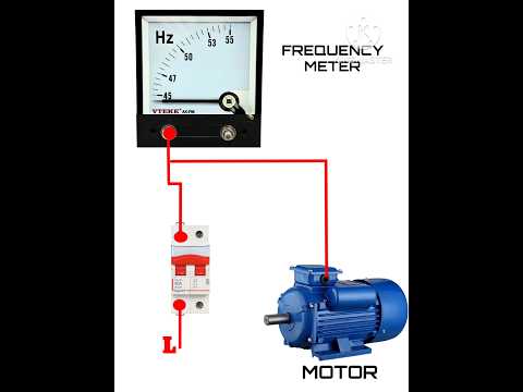 Frequency meter wiring connection #wiring #electronic #shorts