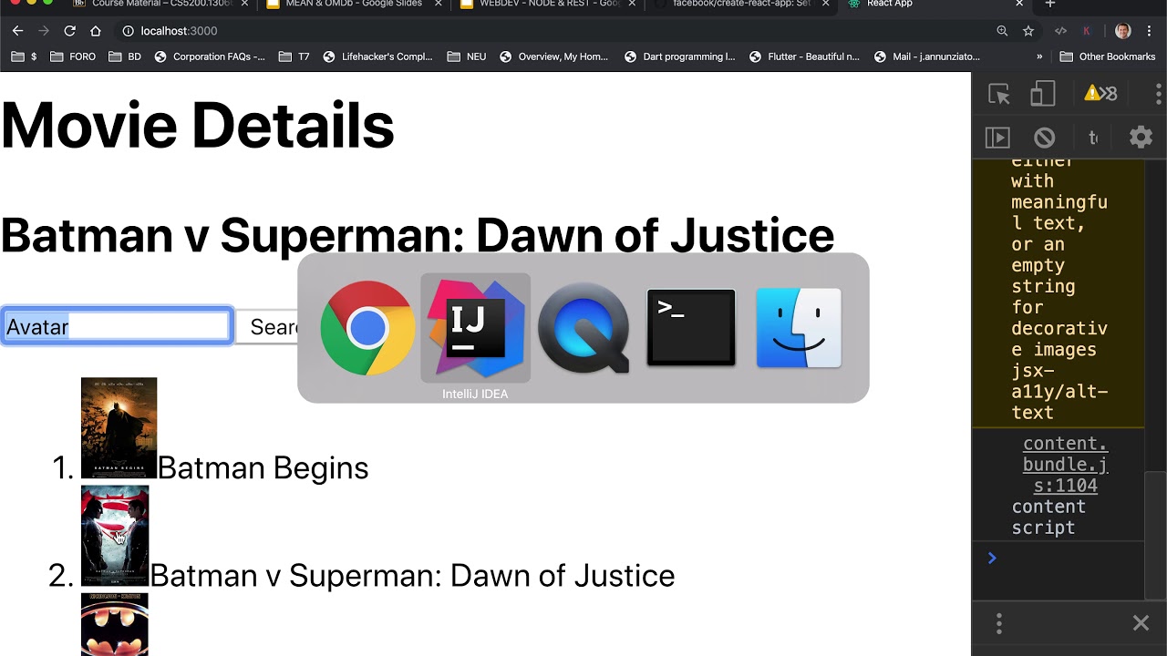 React Movie Database API 1