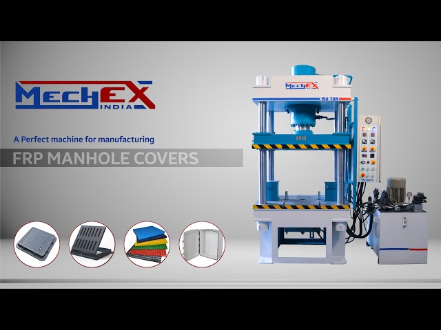 FRP Moulding Machine - FRP Manhole cover Moulding Hydraulic Press ...