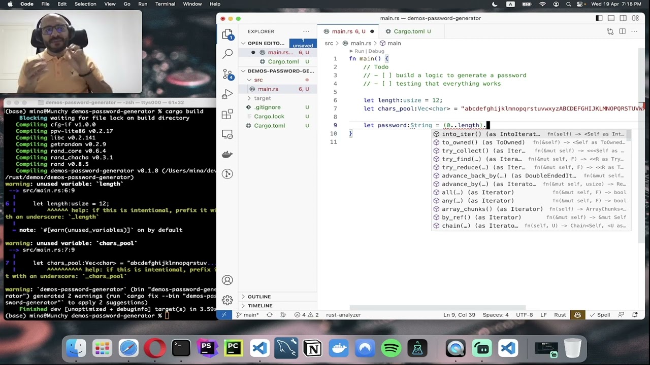 Rust practicing: Building a password generator CLI application - Part 1