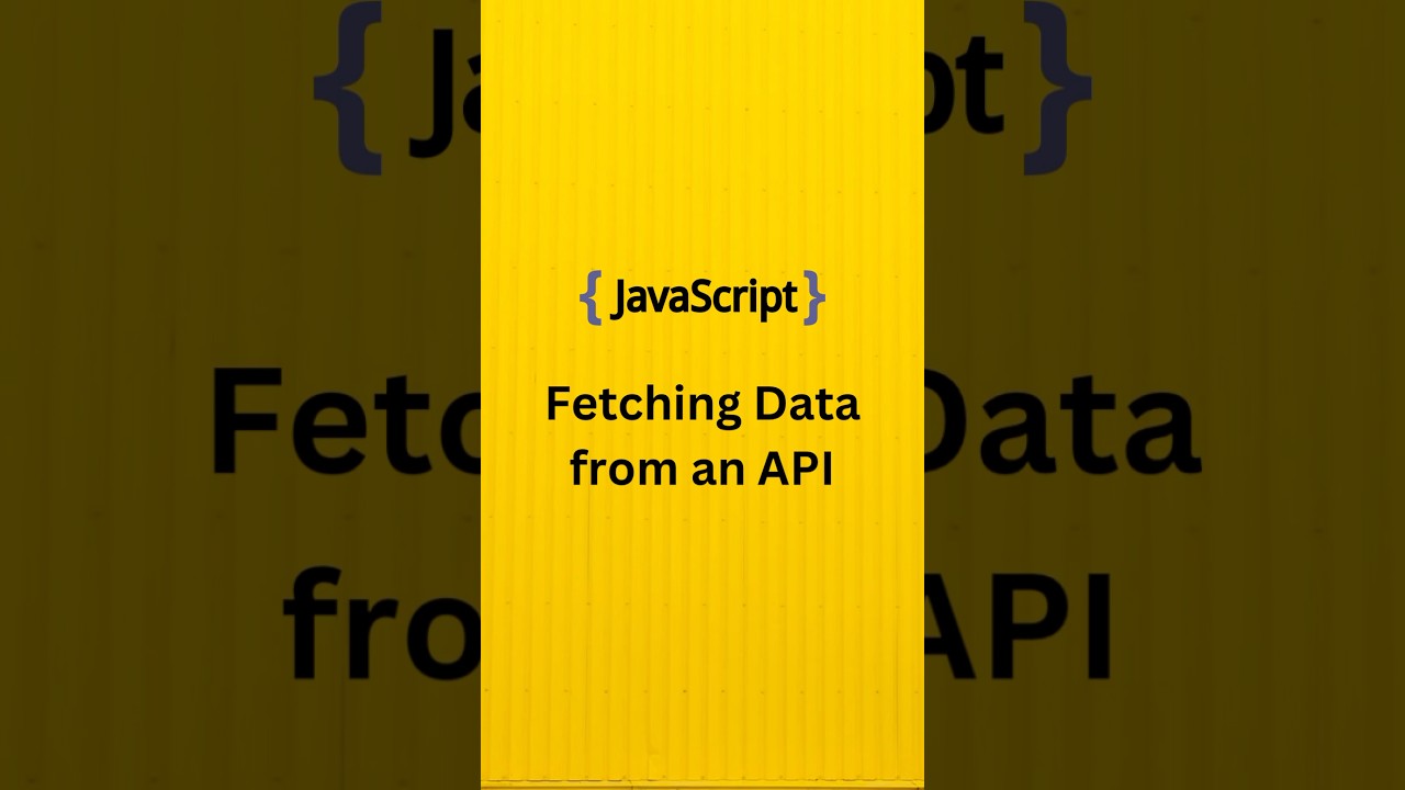 How to Fetch data using fetch API in JavaScript. #shorts #learning #api #basiccode