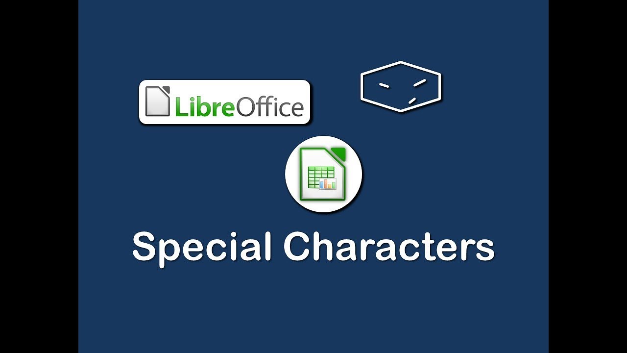 libreoffice calc insert special characters