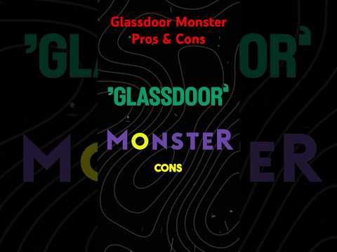 Glassdoor and monster job boards. Their pros and cons. #jobs #hiring #jobsearch #careers