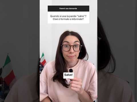 Italian greeting "Salve"