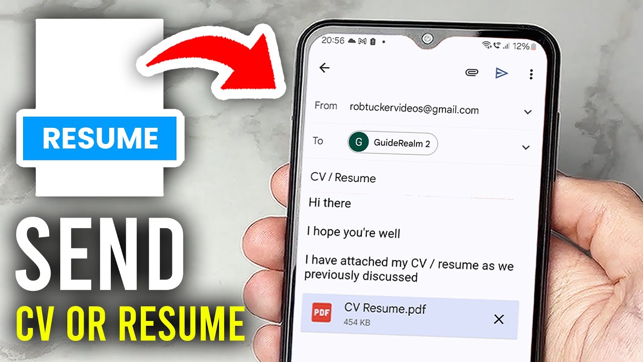 How To Send CV Via Email On Phone - Step By Step