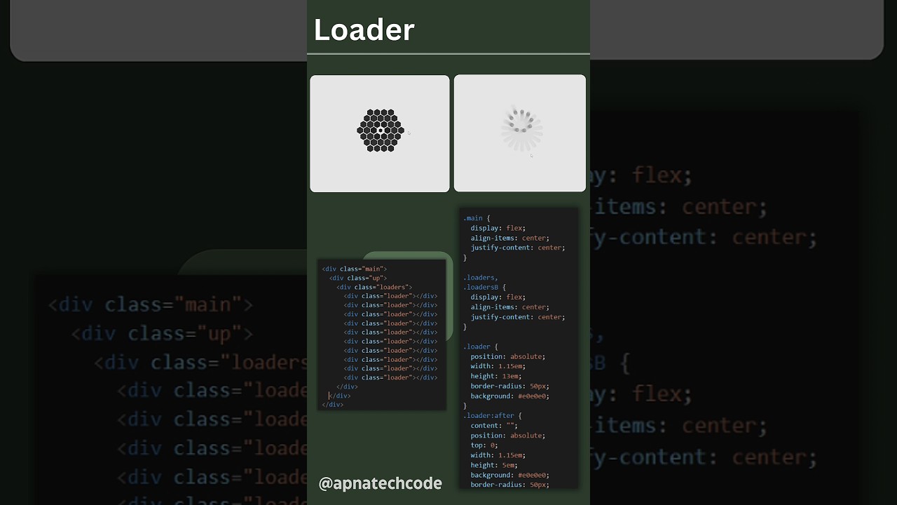CSS HTML Loader Design #html #css #javascript #design #ytshorts #shortsindia #shorts #viralshort #js