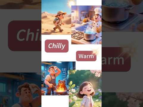 Synonyms & Antonyms Series —— Warm, Hot, Boiling, Scorching #learning #english #vocabulary #cartoon