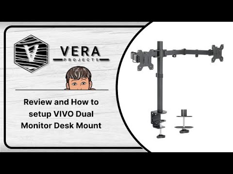 Review and How to setup VIVO Dual Monitor Desk Mount