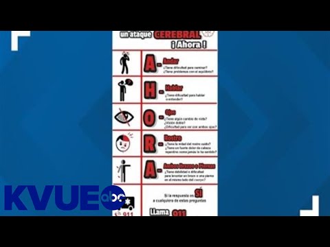 Austinite creates memory aid to help Spanish speakers lookout for stroke signs | KVUE
