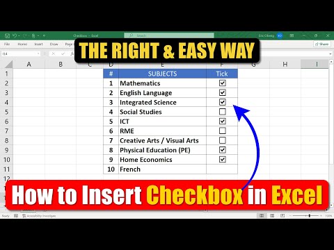 How to Insert a Checkbox in Excel Super Fast!