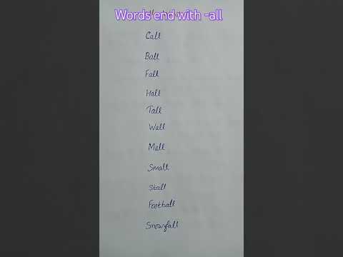 #words end with-all #education #trending #english