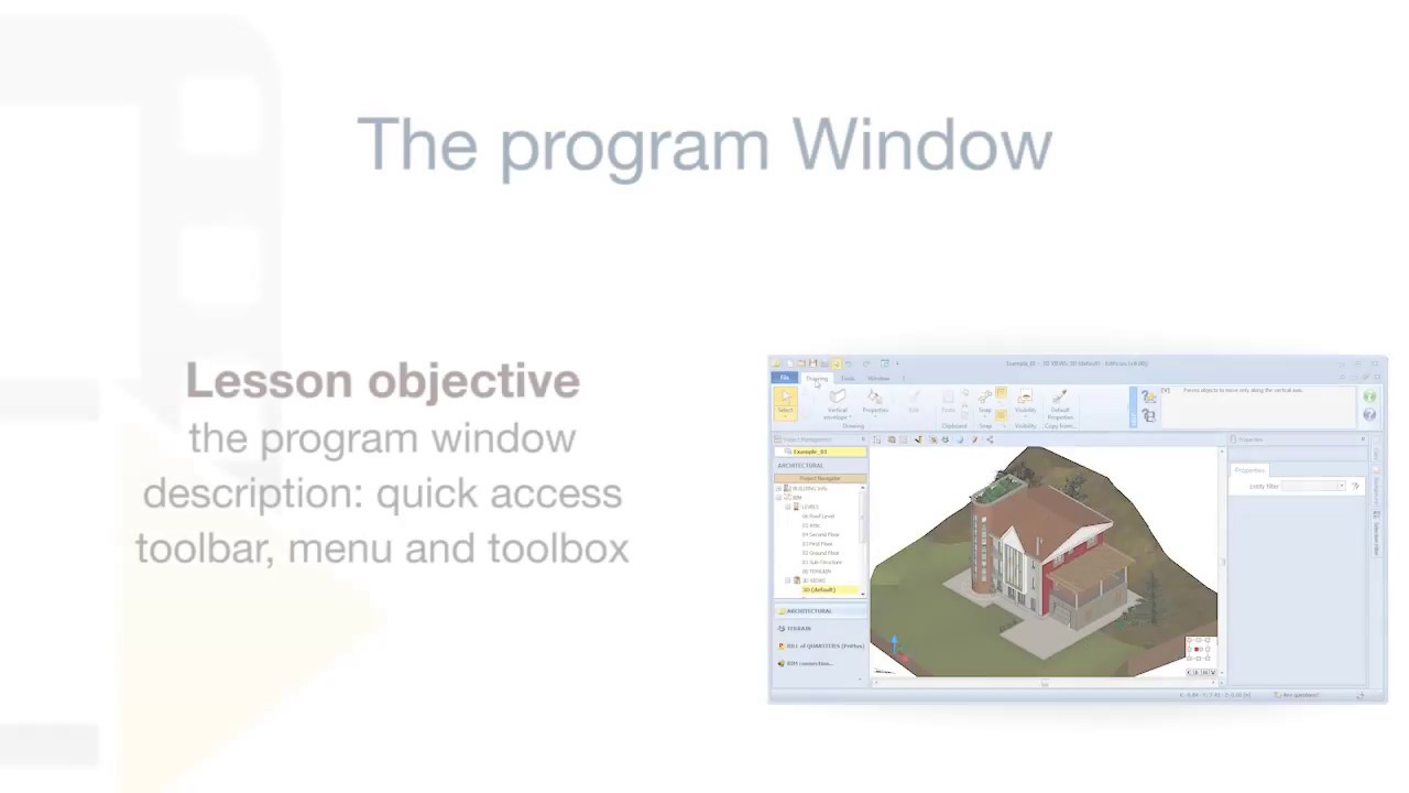 Edificius Tutorial - The program window - ACCA software
