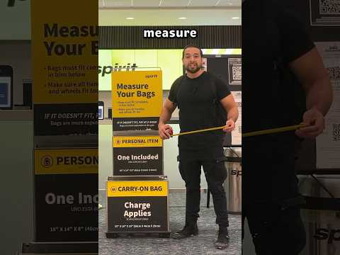 Meauring out personal item bin sizes pt1 #frontier #spirit #personalitem #travel #hack #budget
