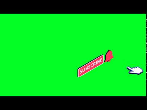 Youtube Subscribe Button Isometric Green screen Footage 4K