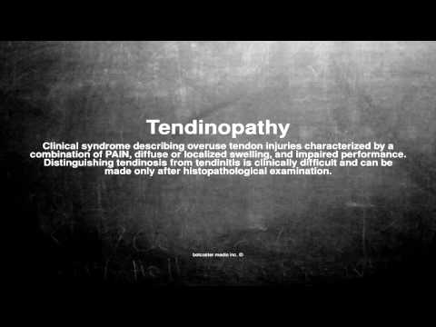 Medical vocabulary: What does Tendinopathy mean