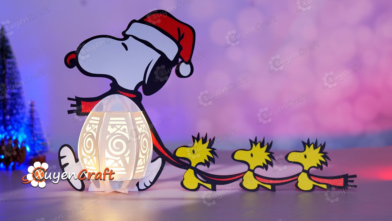 How to make Snoopy Lanterns - Download FREE Svg for Cricut, ScanNcut, Cameo