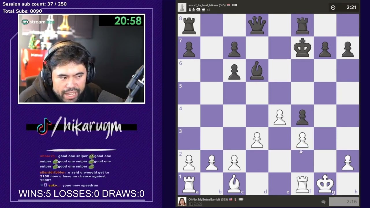 Hikaru Nakamura get smurfed on while smurfing then proceed to cry about it and ban his viewer.