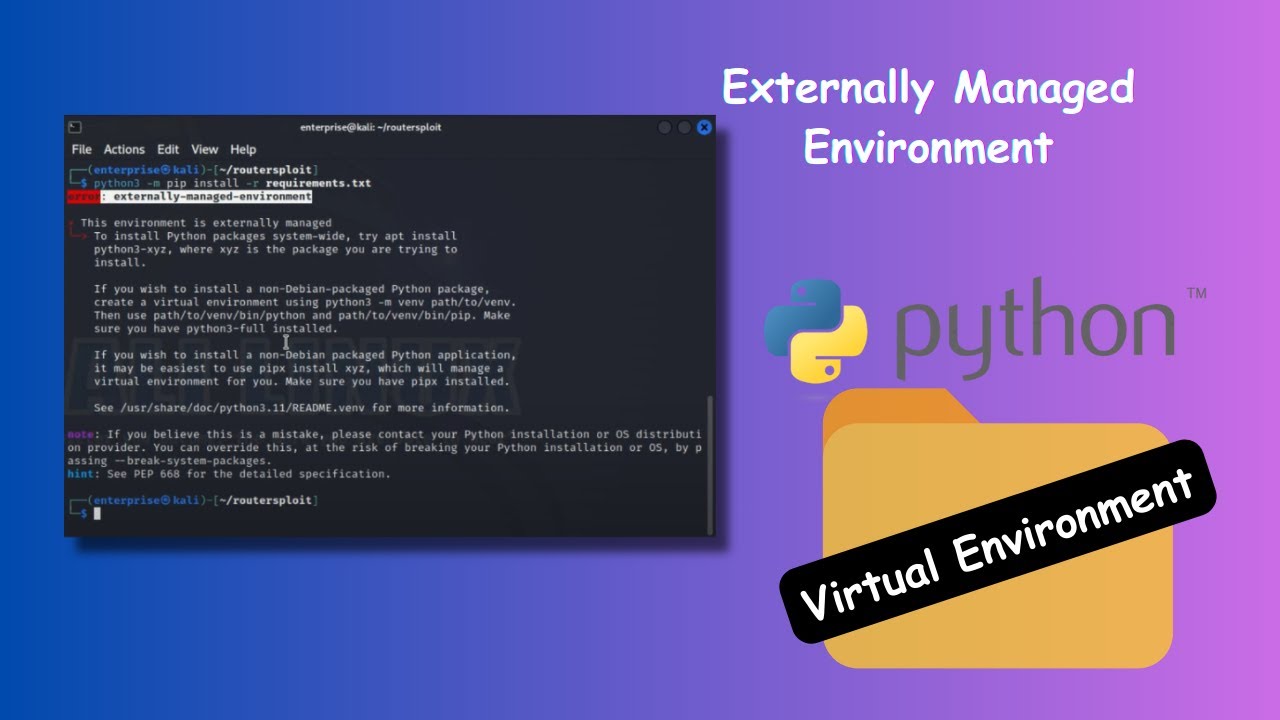 How to Fix Externally Managed Environment Error in Kali Linux | Python Venv