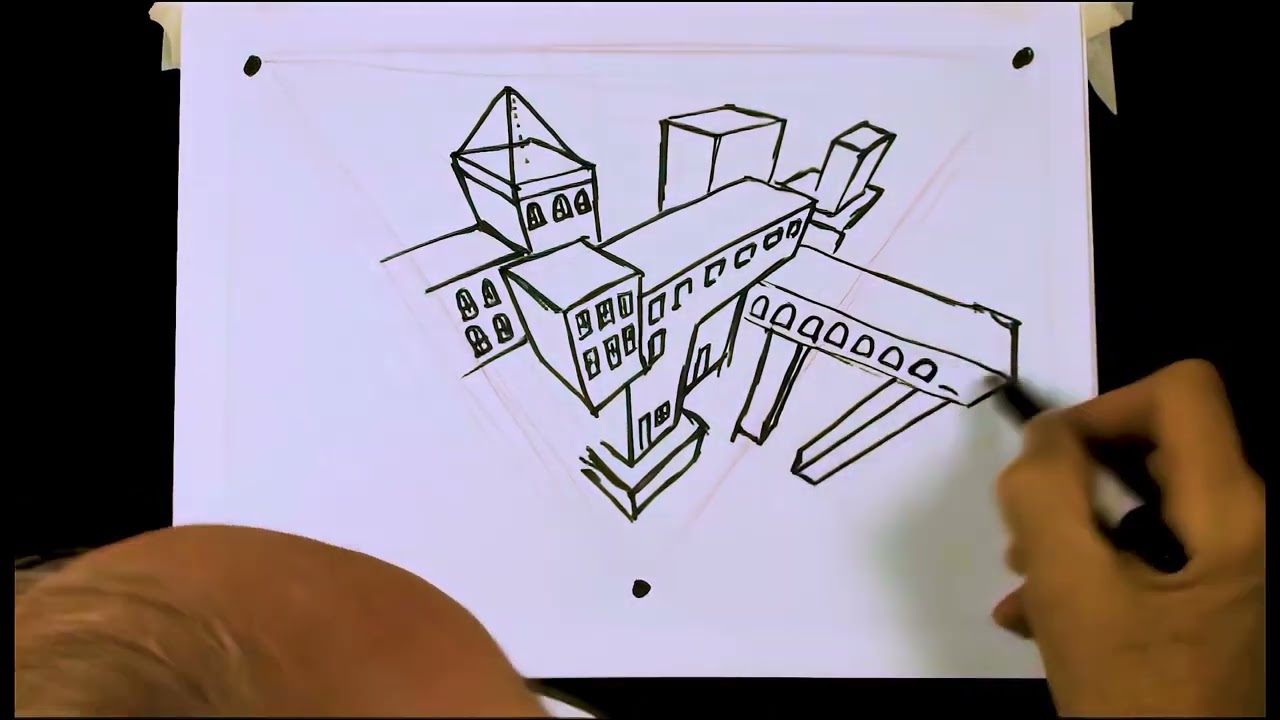 Three-Point Perspective Drawing | How to Draw Using Perspective with Dick Termes
