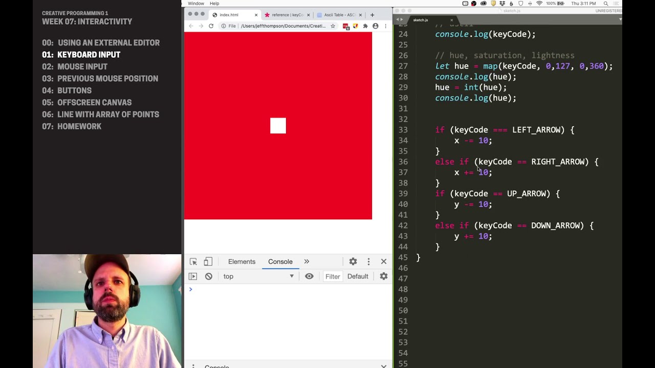 CP1: Interactivity in P5JS – Keyboard Input