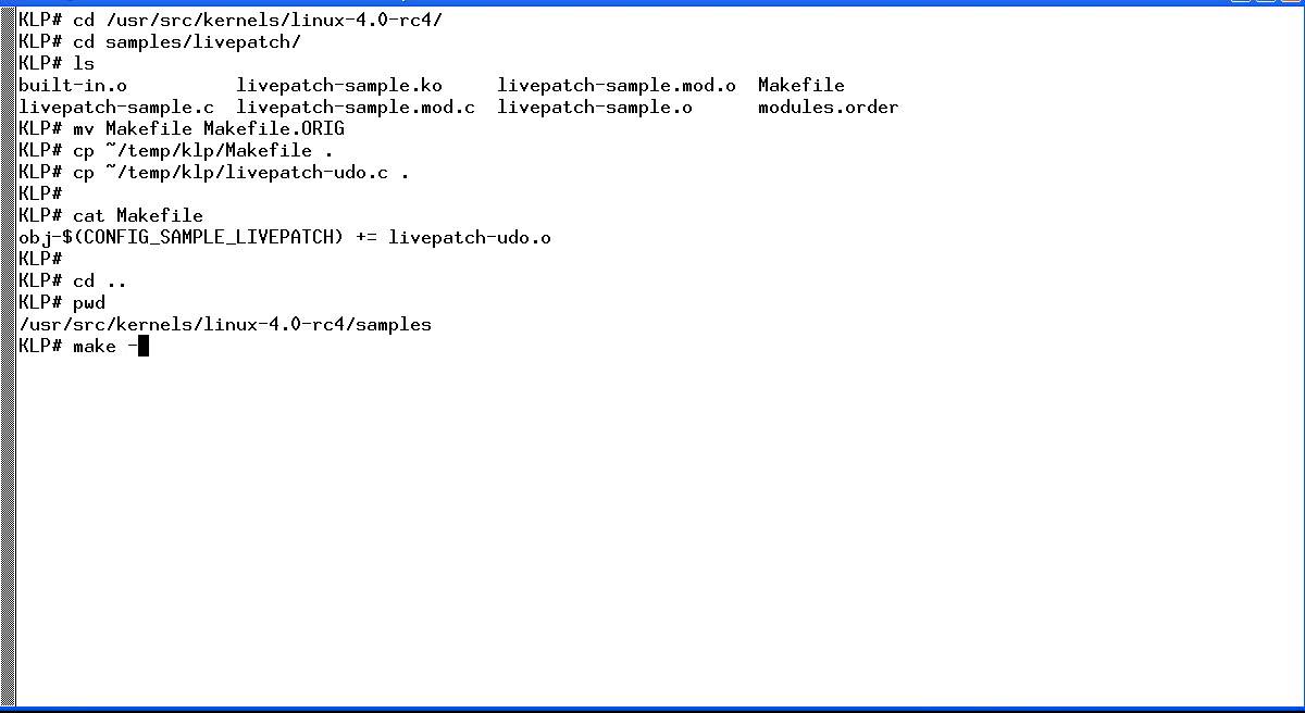 Linux Kernel Live Patching - Extended Version