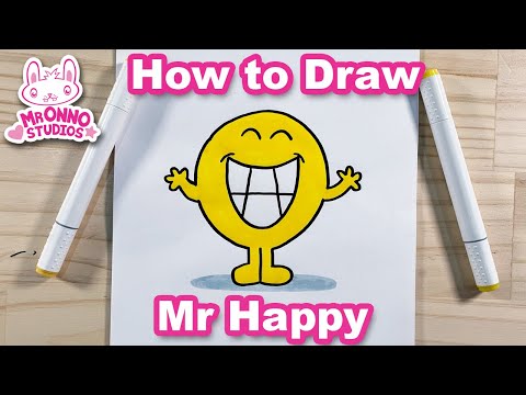 How to Draw a Mr Happy | Mr Men Character