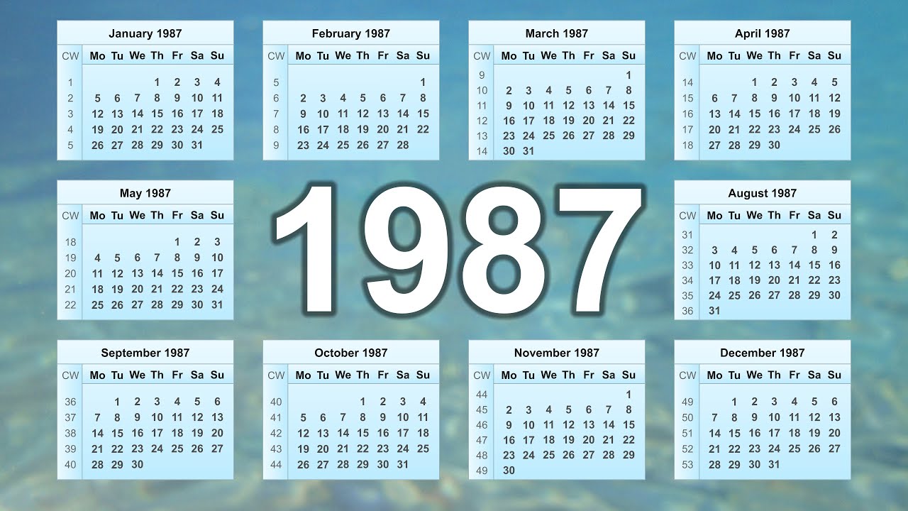 1987 Calendar