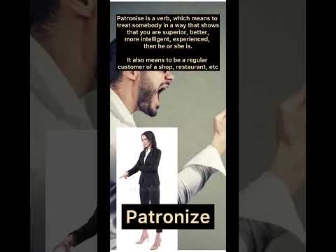 Patronize meaning #patronise#dailyvocabulary #wordmeanings #patronize