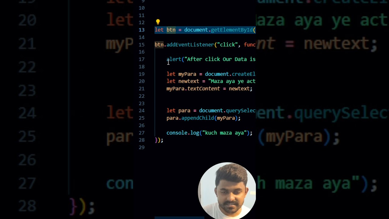 Add Event Listener and append child 🔥 #shorts #javascript