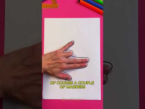 🐶 HOW TO DRAW a DOG? ✋ TRACE Your HAND! #shorts #kids