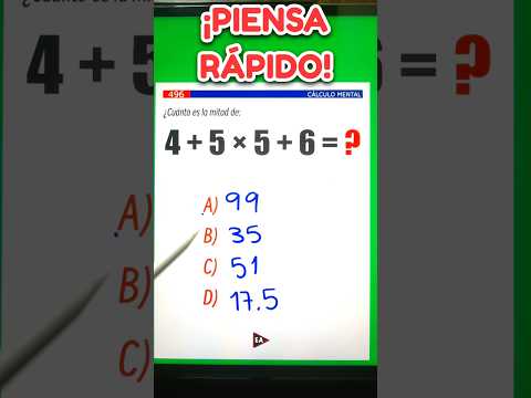 What is half of: 4 + 5 × 5 + 6 = ❓️ #math #classes #math (▶1760)