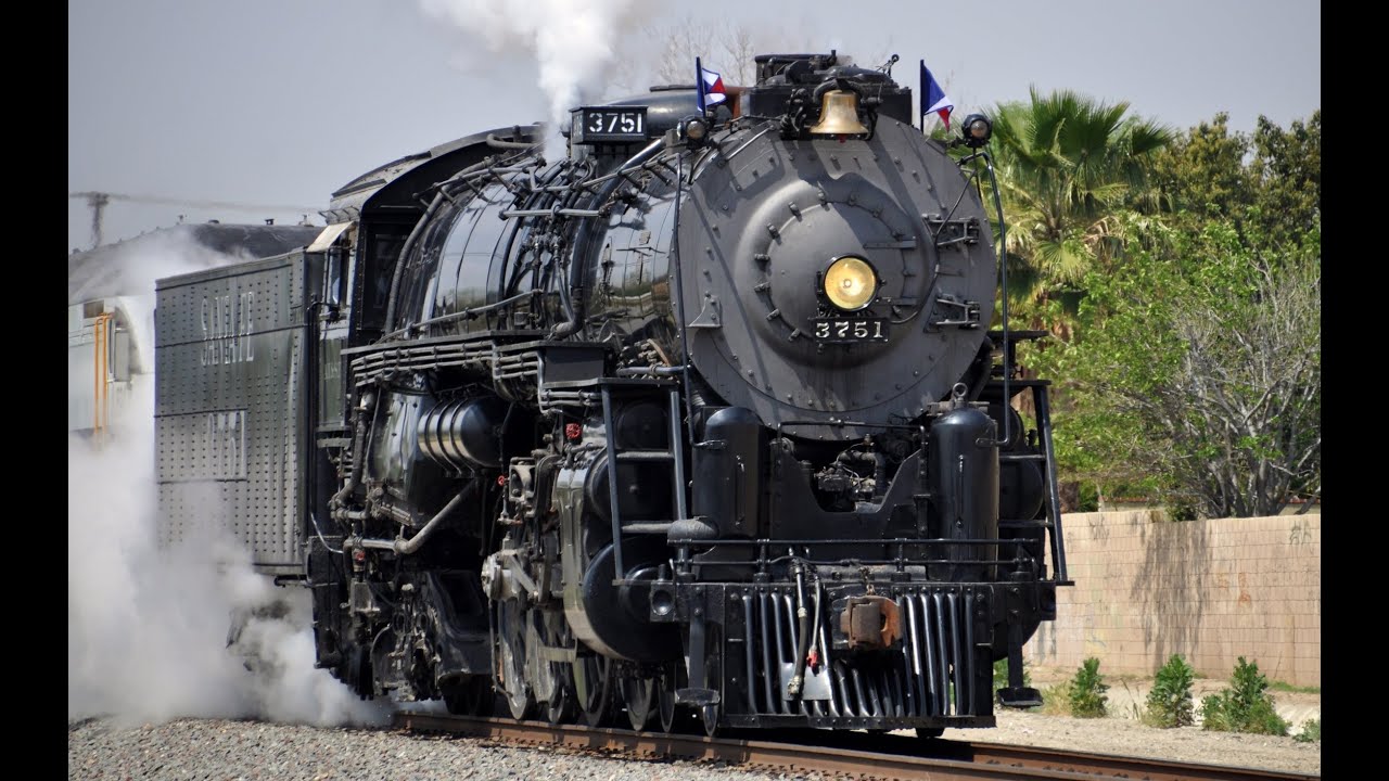 ATSF 3751 Steam Train to San Bernardino 2014
