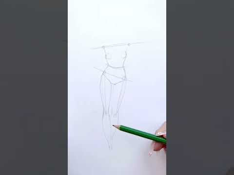 How-To Draw A Fashion Figure (Croquis). “Fashion Art School” #drawingtutorial #fashionillustration