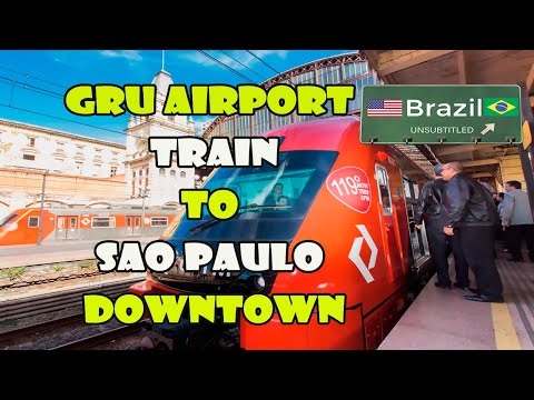 FROM GRU AIRPORT IN GUARULHOS TO SAO PAULO DOWNTOWN BY TRAIN!!!