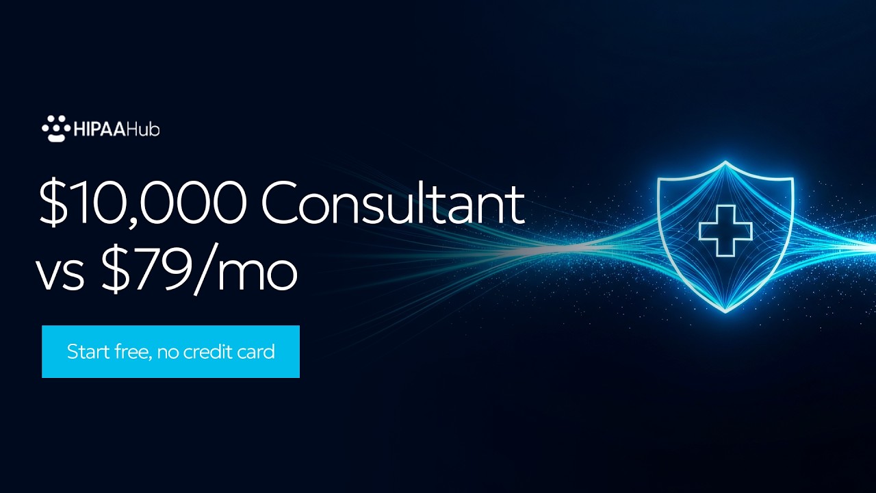 HIPAA compliant in 1–3 hours.Without the $10,000 consultant.