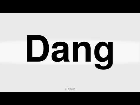 How to Correctly Pronounce Dang In English