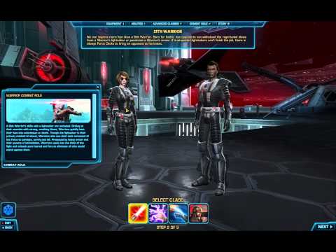 STAR WARS - The Old Republic [BETA ] - Character Creation - Sith Empire (Class info)